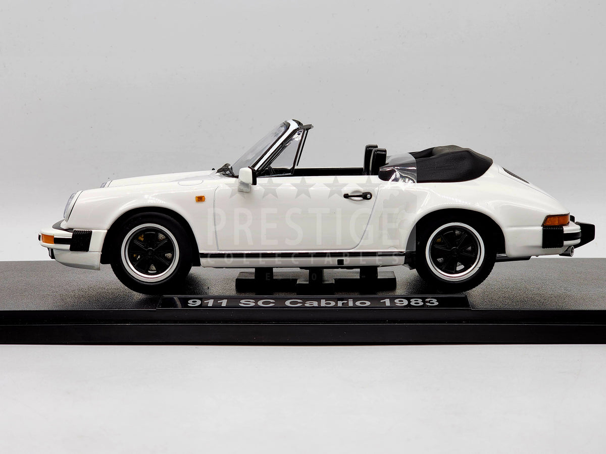 KK-Scale 1983 Porsche 911 SC Cabrio (With Removable Roof) White 1:18 S – PrestigeCollectables