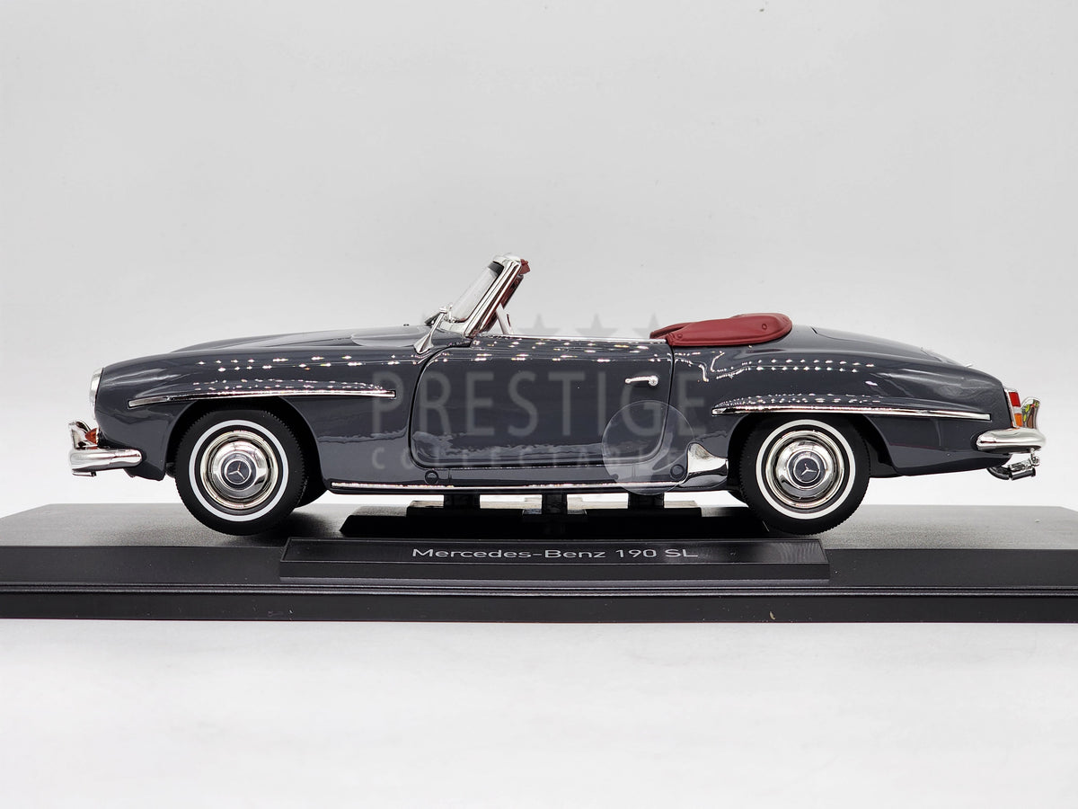 Norev 1957 Mercedes-Benz 190 SL Roadster (W121) Dark Grey 183402 1:18 ...