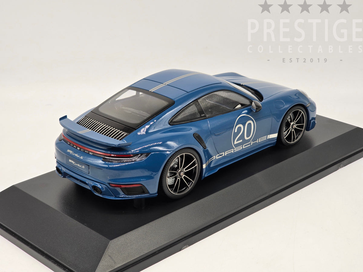 Minichamps 2021 Porsche 911 Turbo S (992) Sport Design Package Blue 1 ...