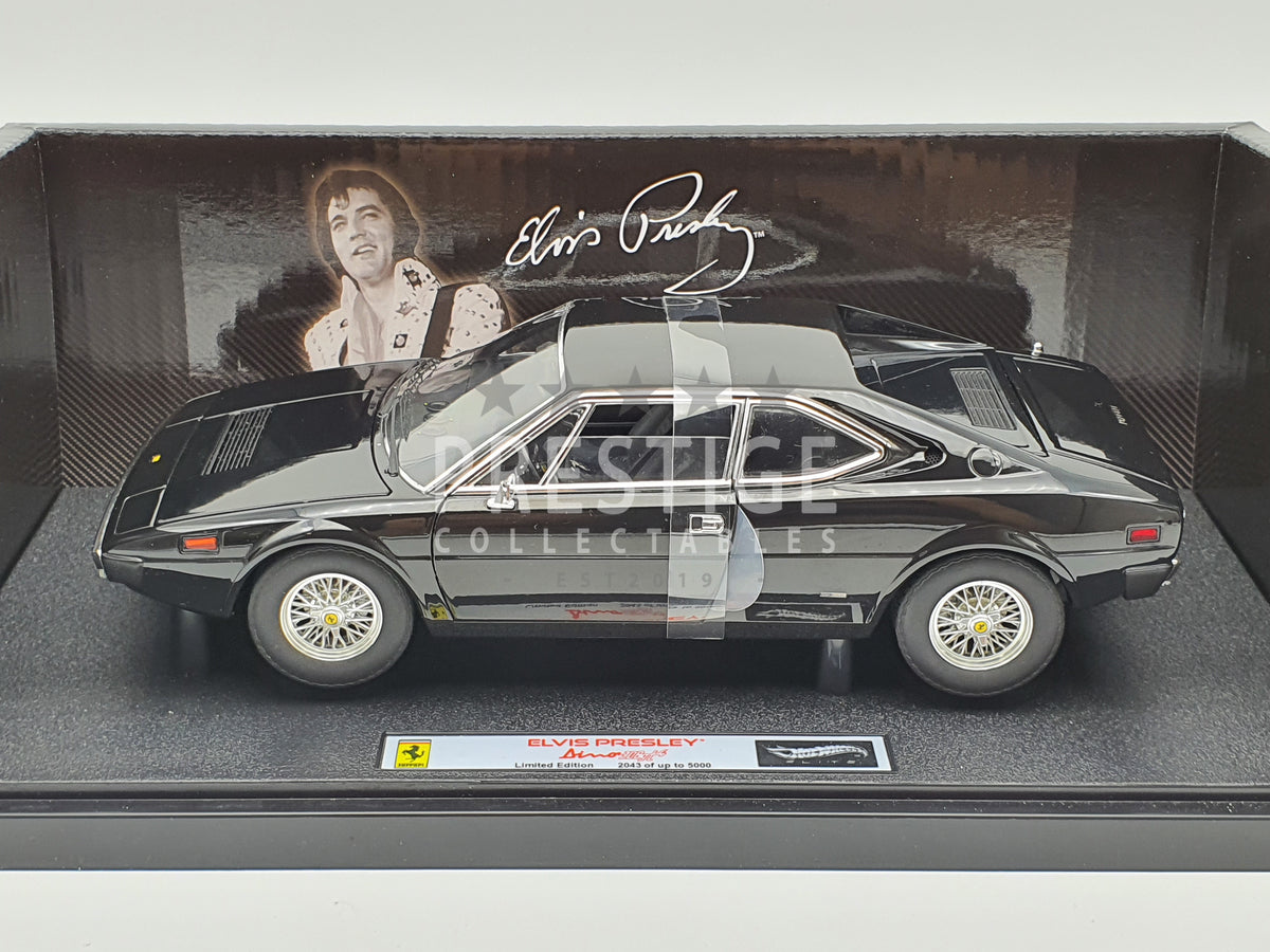 Hot Wheels Elite Ferrari Dino 308 GT4 Elvis Presley 1:18 Scale Model C ...