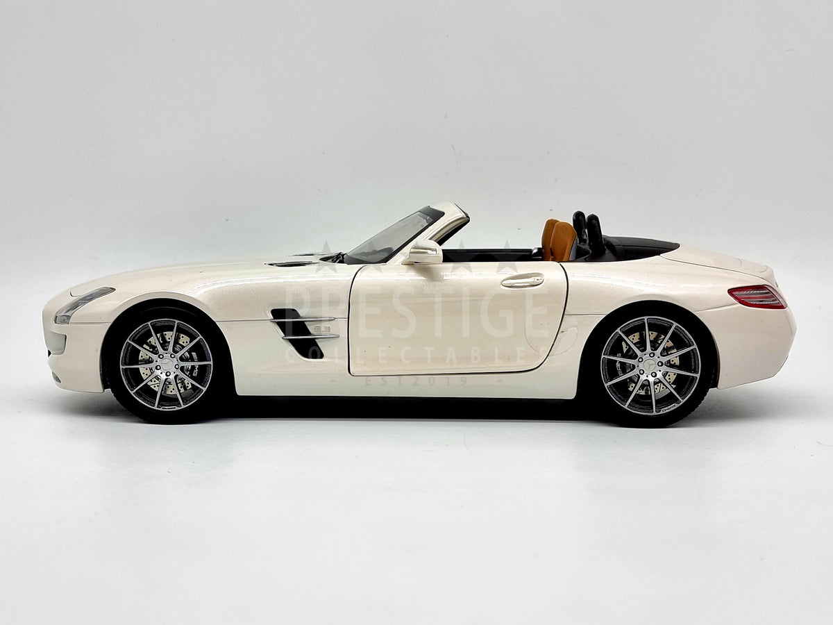 Norev HQ Rare 2011 Mercedes Benz SLS AMG Roadster Pearl White 1:18 Sca ...